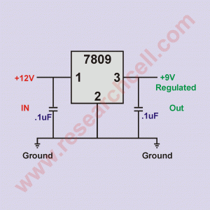 7809 Pin and Circuit Diagram